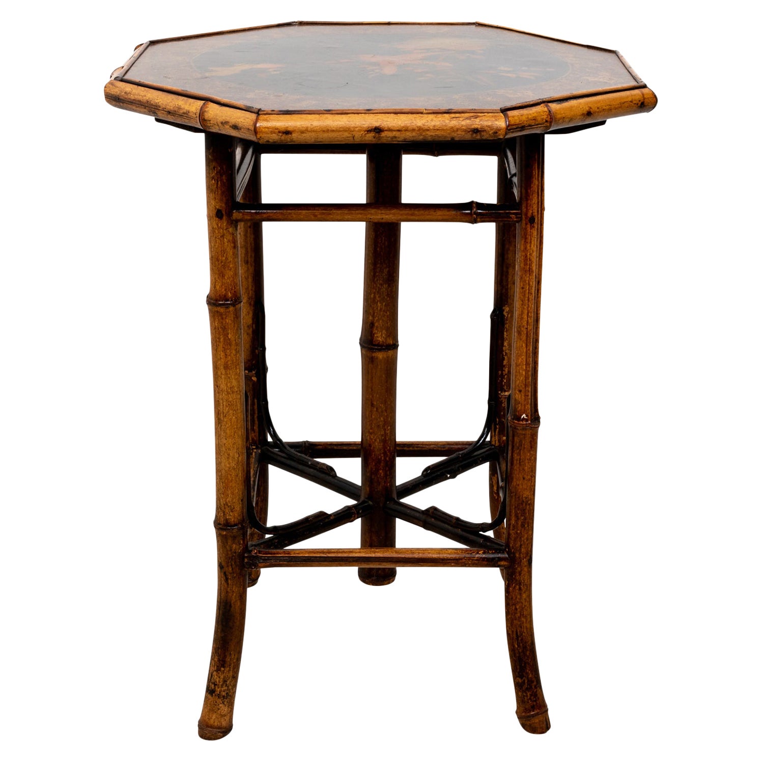 English Bamboo Octagonal Top Table at 1stDibs