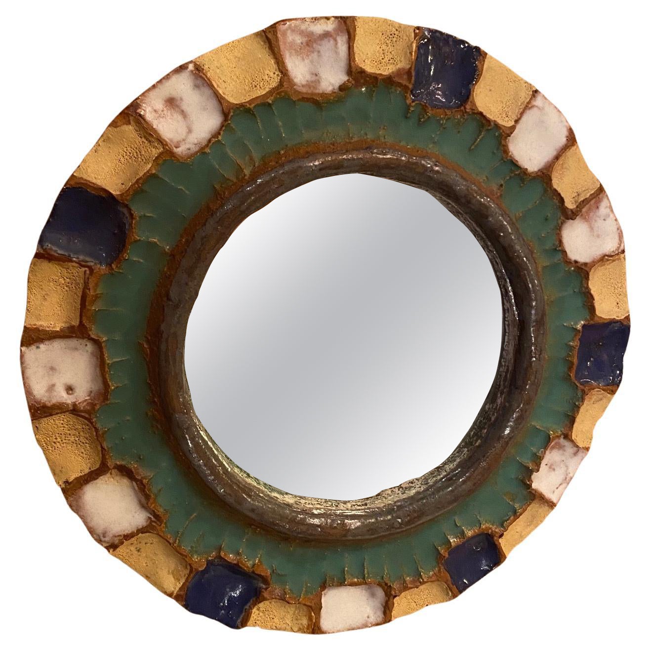 Ceramic Mirror With Abstract Composition circa 1950, France. For Sale ...