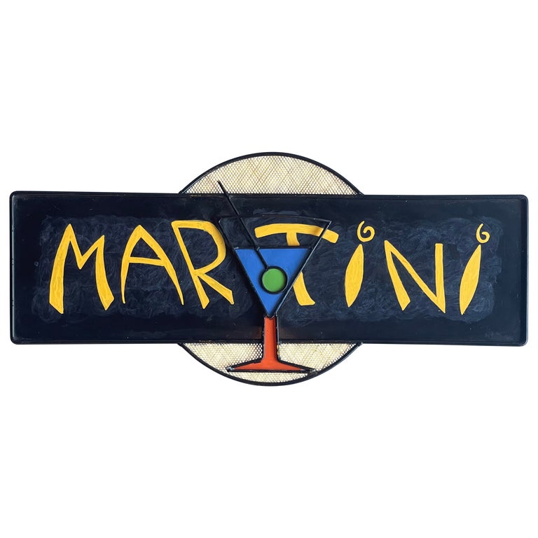 Vintage "Martini" Sign at 1stDibs