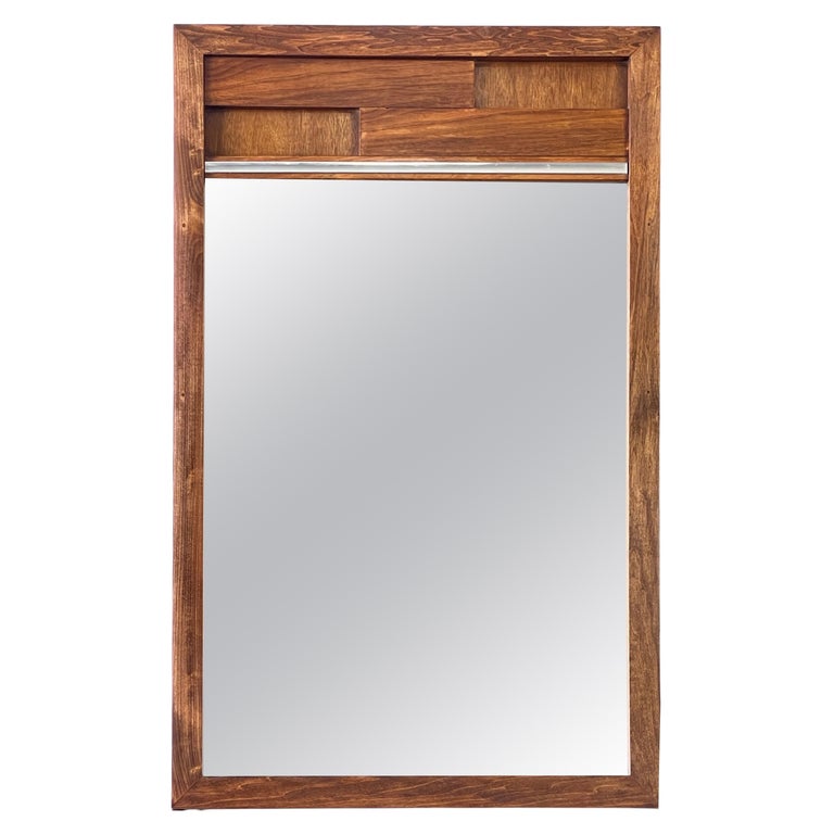 Brutalist Mid-Century Modern Mirror / Paul Evans Style at 1stDibs