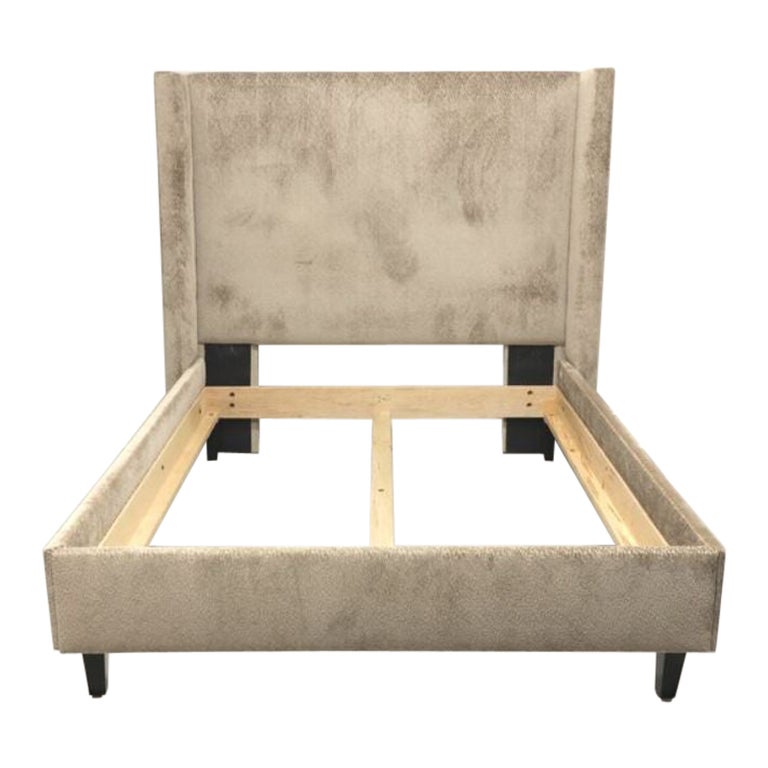 Contemporary Custom Built Queen Size Upholstered Bed at 1stDibs ...