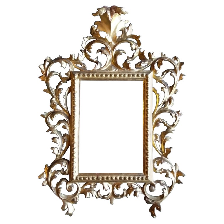 Finely Venetian Carved Frame from the Late 1600s, Finished in Gold Leaf ...