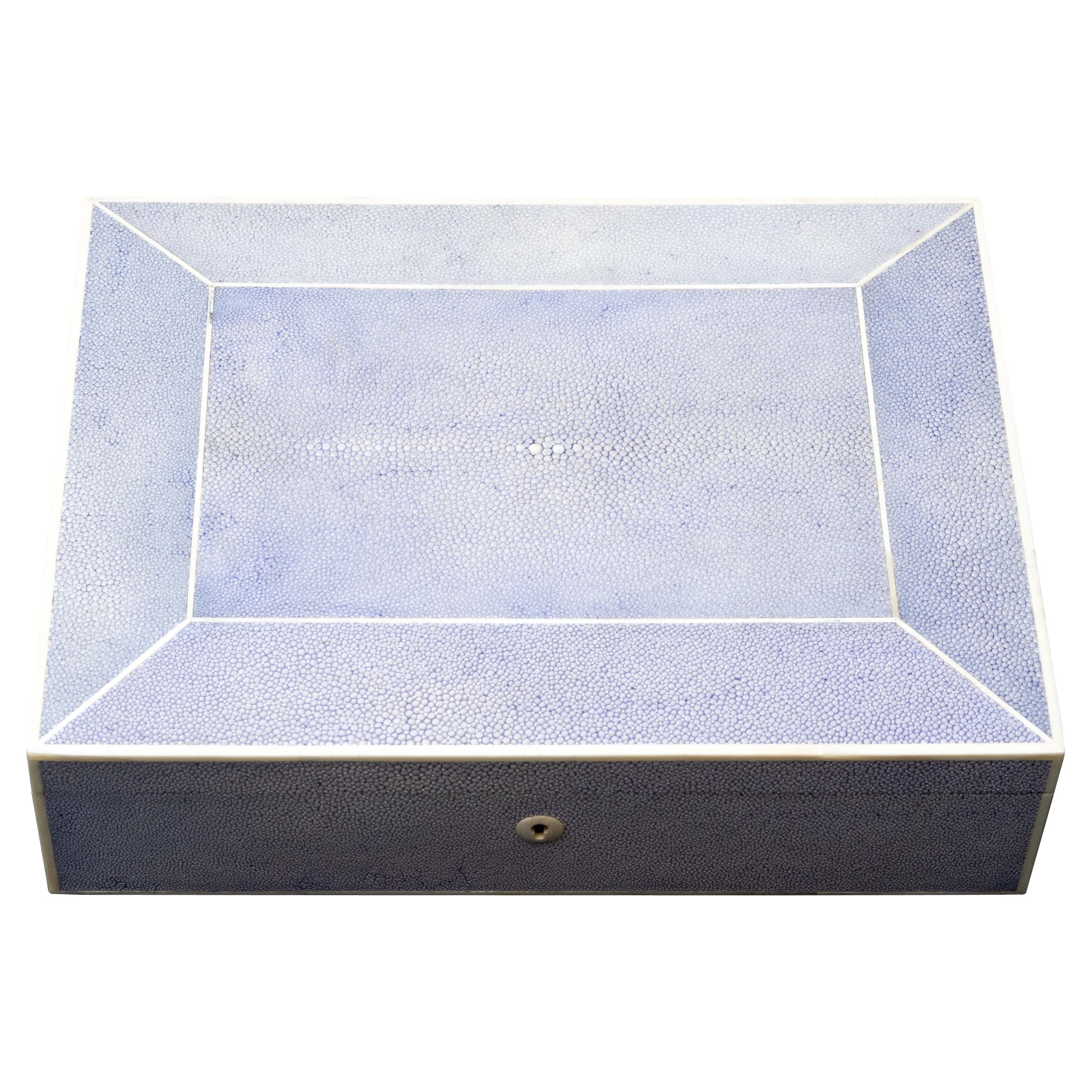 Large Exotic Shagreen Box with White Bone Inlay at 1stDibs | white ...