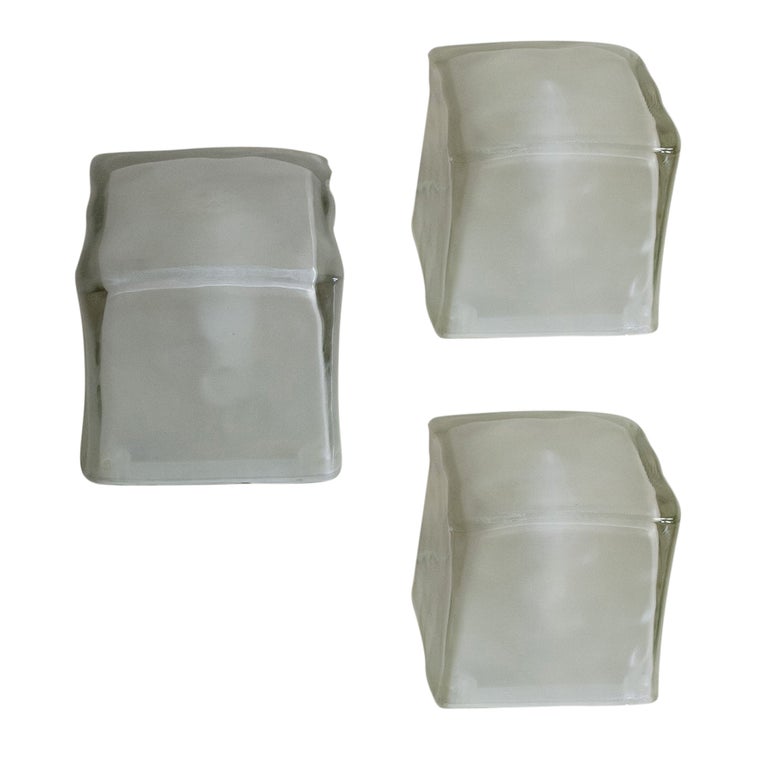 Set Three Cubes Table Lamps 70's For Sale at 1stDibs