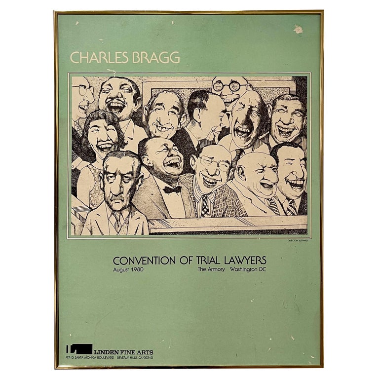 Charles Bragg Original Poster 1980's Convention of Lawyers Washington ...