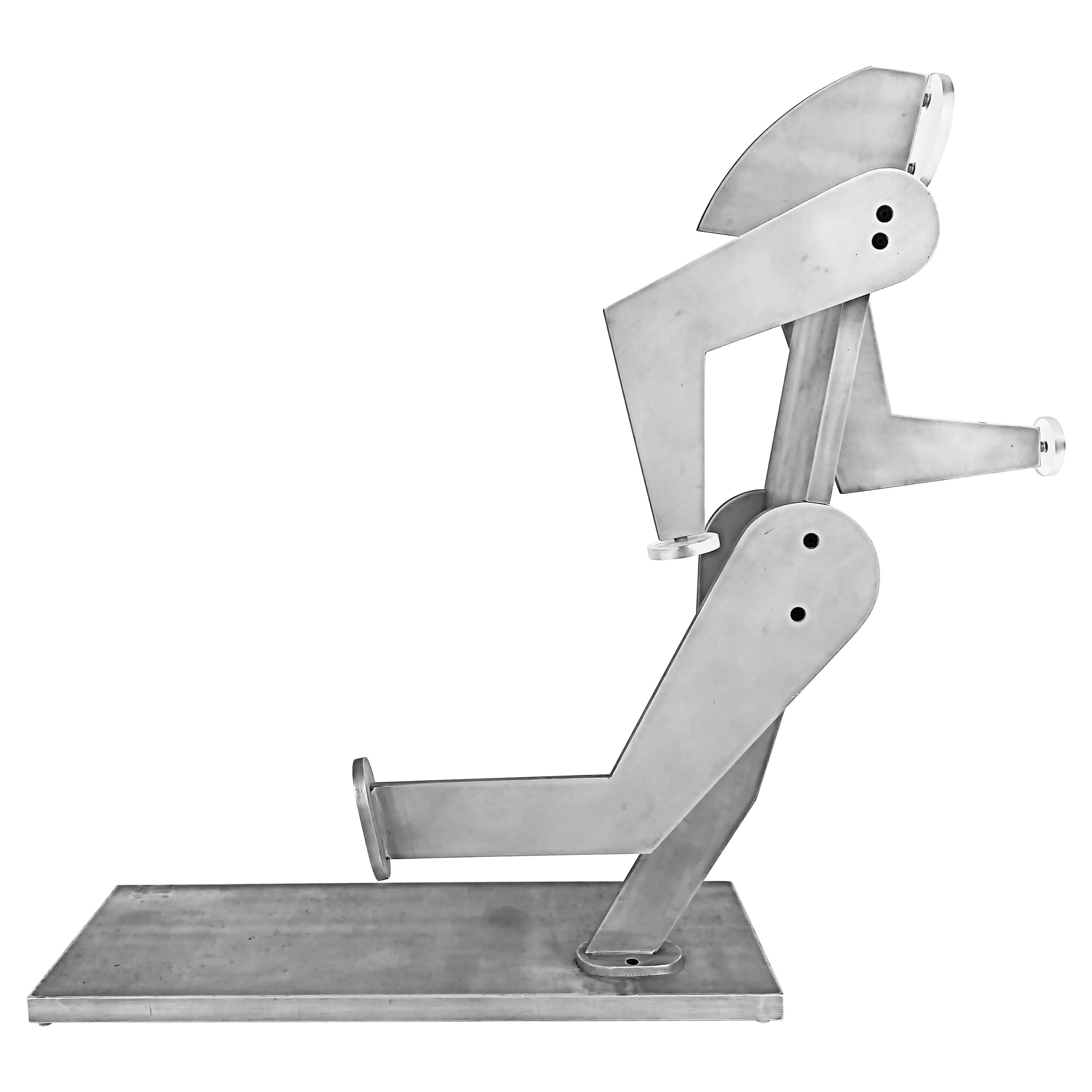 Thomas Robert Mann Running Man Sculpture, 1989 in Aluminum and Acrylic ...