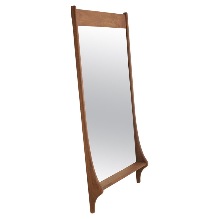 Floor Mirror in Walnut Handmade by Boyd and Allister For Sale at 1stDibs