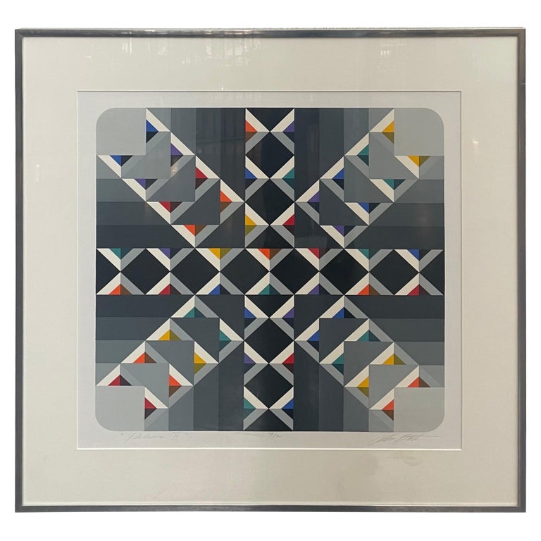 Original Signed Marko Spalatin Geometric Print For Sale at 1stDibs