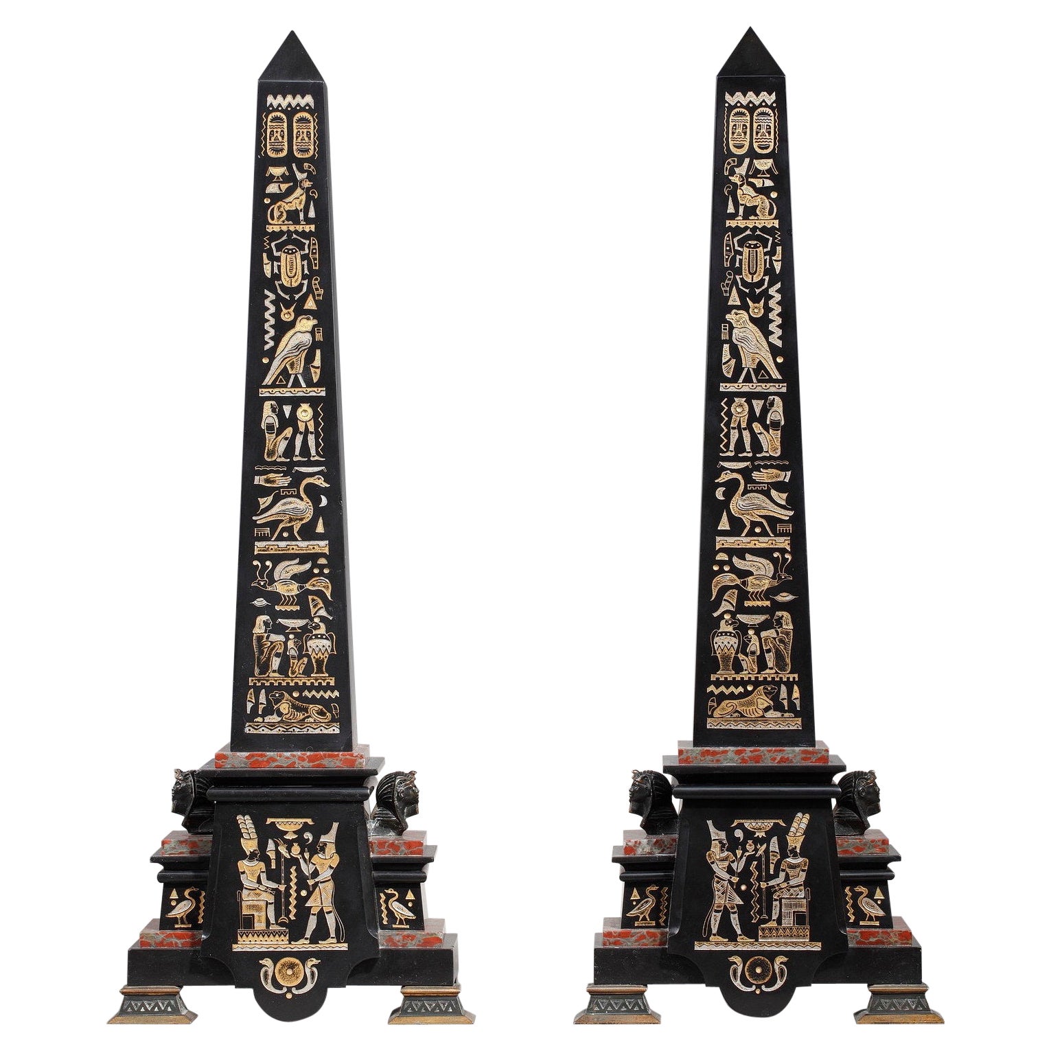 Painted Egyptian Obelisk For Sale at 1stDibs