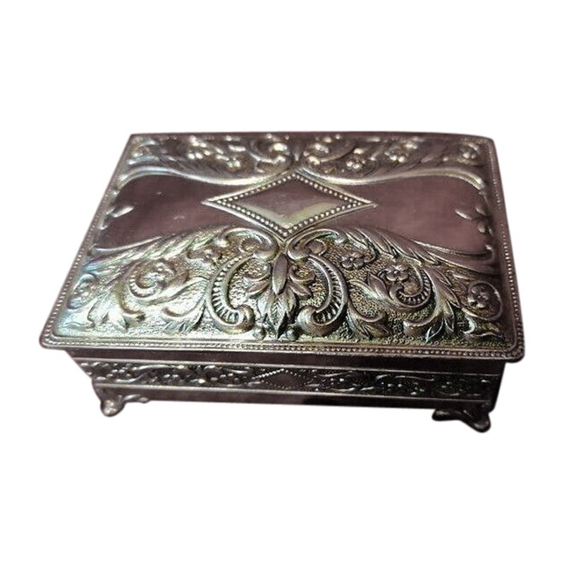 Large Peruvian Repousse 900 Silver Box at 1stDibs