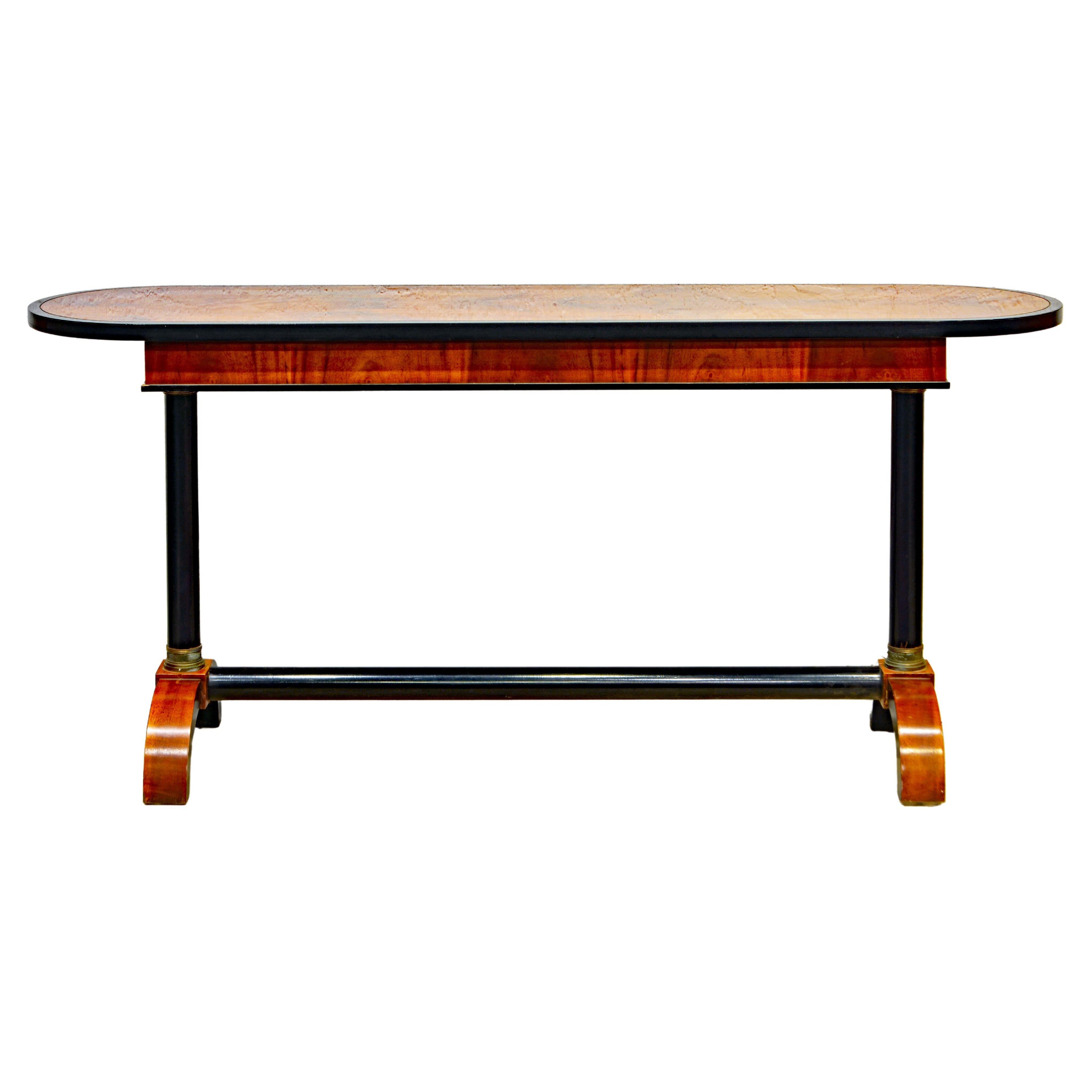 Walnut and Cherry Tree Wood Console from the Biedermeier Period at 1stDibs