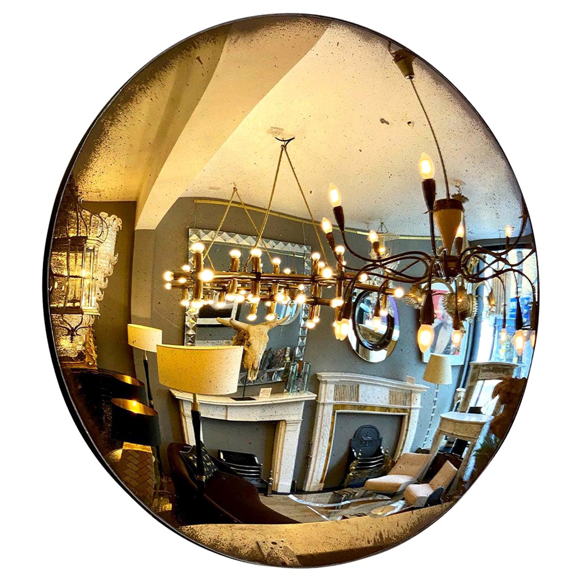 Large Parabolic Reflecting Mirror at 1stDibs