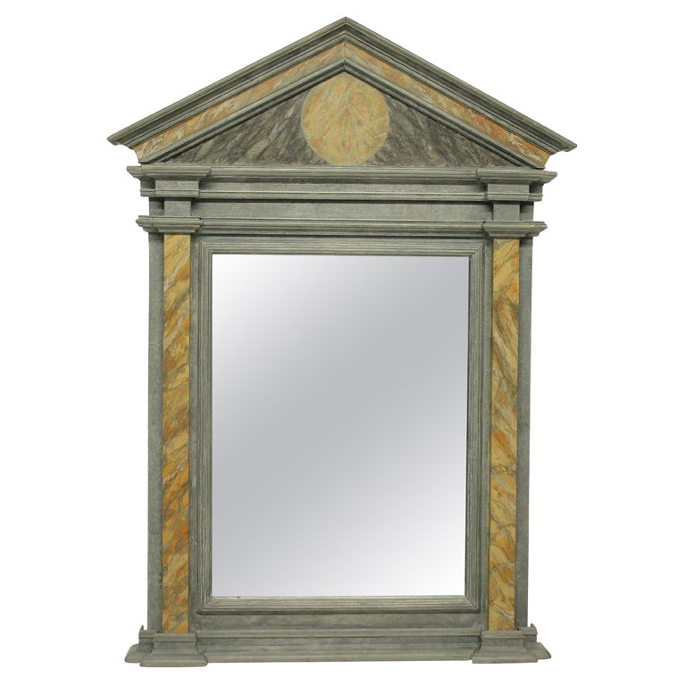 Marbled Roman Style Mirror For Sale at 1stDibs