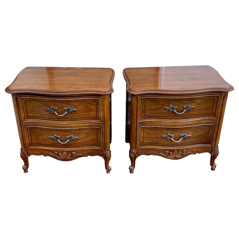 French Provincial Dixie Nightstands, a Pair at 1stDibs