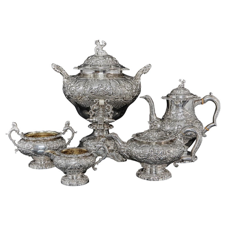 Exceptional Georgian Silver Five Piece Tea and Coffee Set at 1stDibs