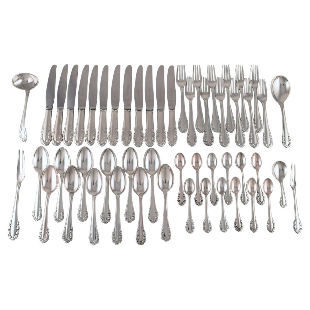 Lily of the Valley Georg Jensen Sterling Silver Flatware Set for 12 People, 72p For Sale at ...