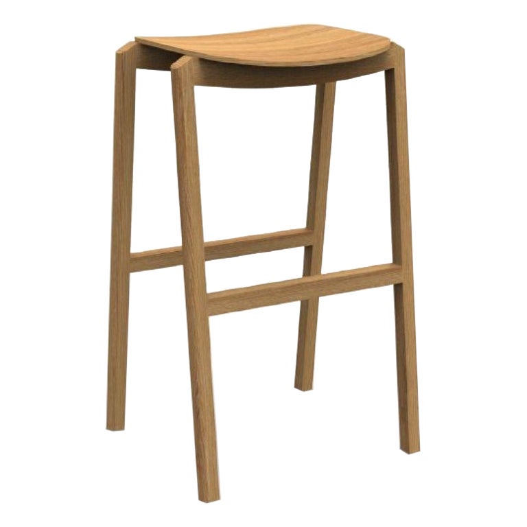 Bespoke Leather Stool with Solid Hand-Cast Brass Base by P. Tendercool ...