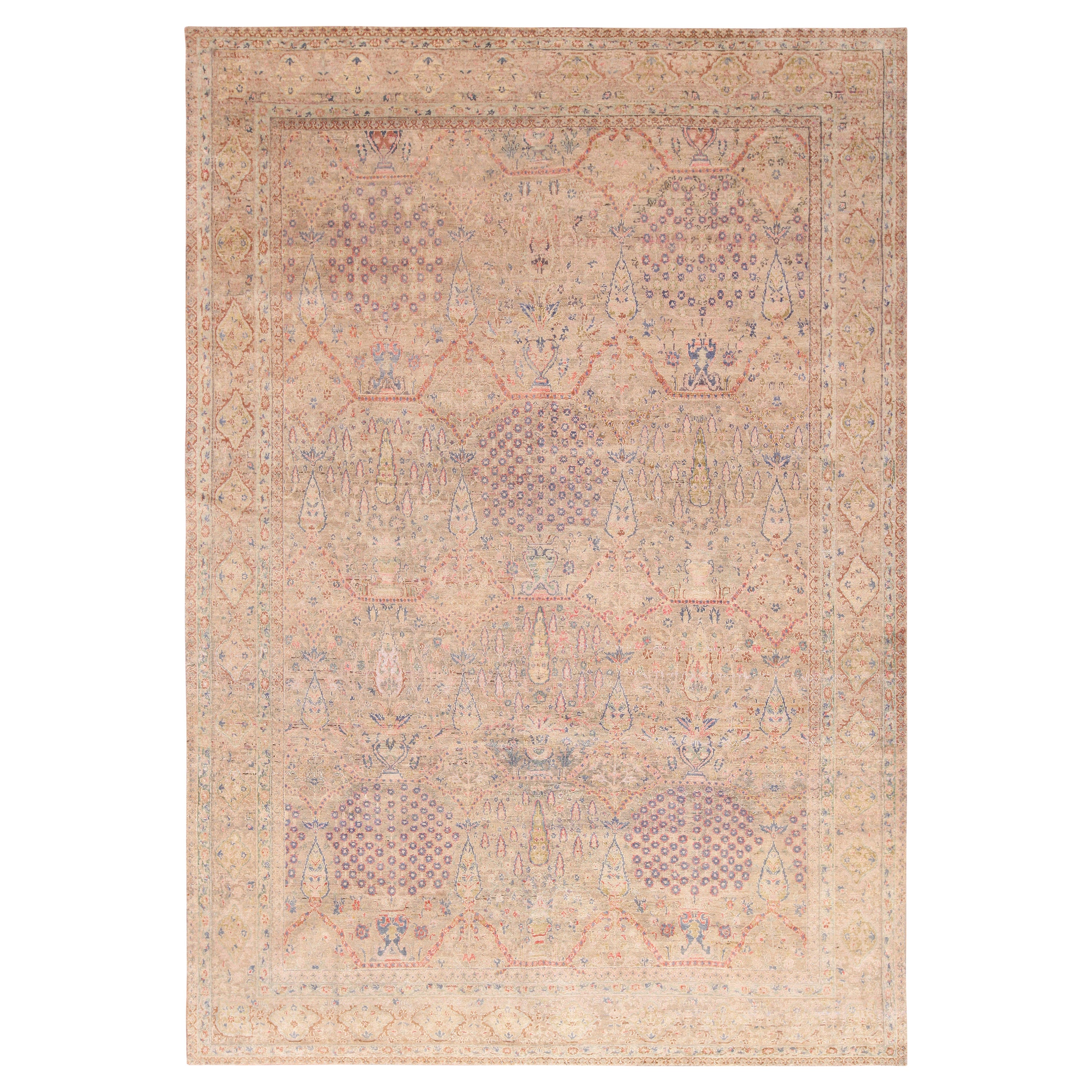 'Venus' Rug Modern Design Bamboo Silk Embossed For Sale at 1stDibs