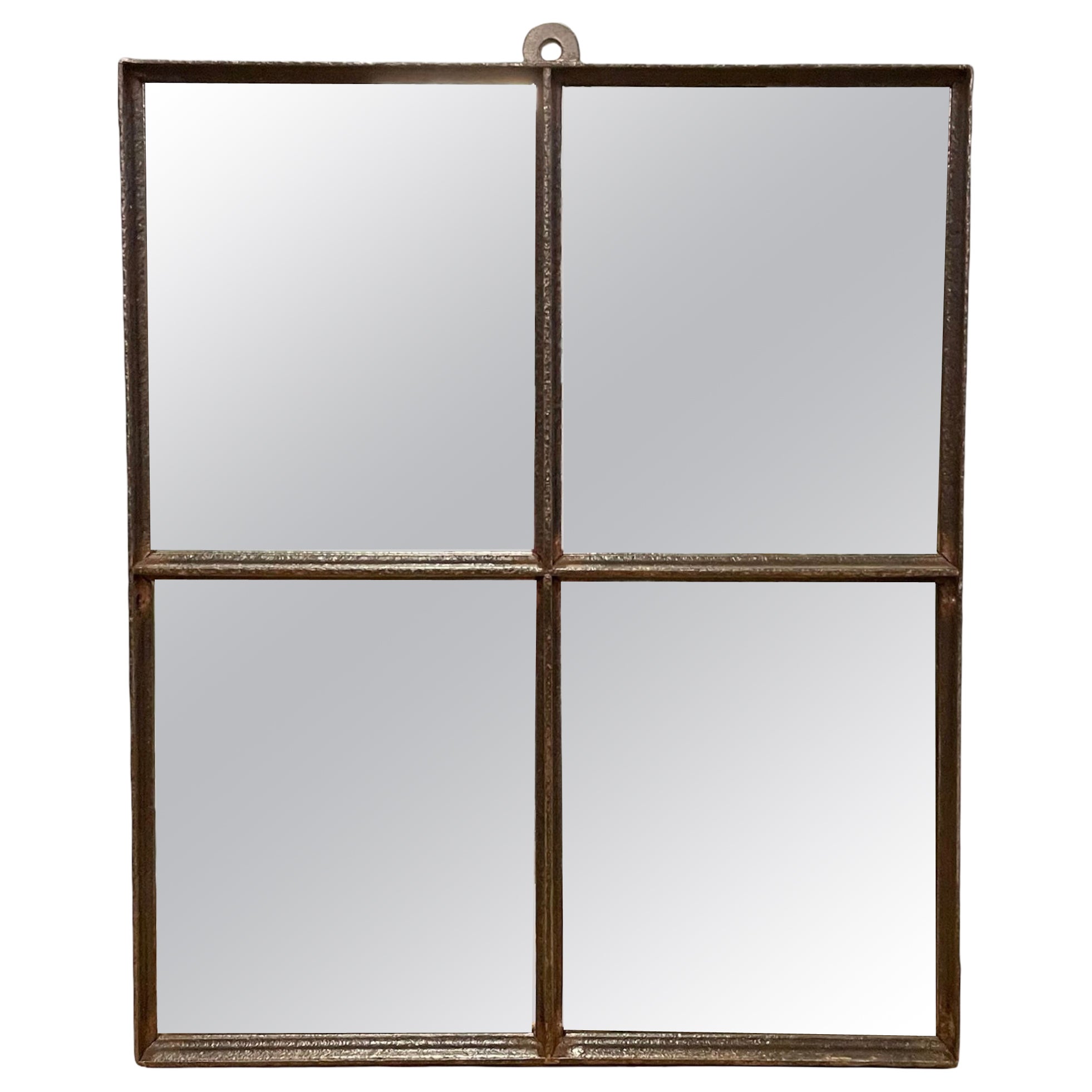Iron Mirror Made From Industrial Factory Window For Sale at 1stDibs