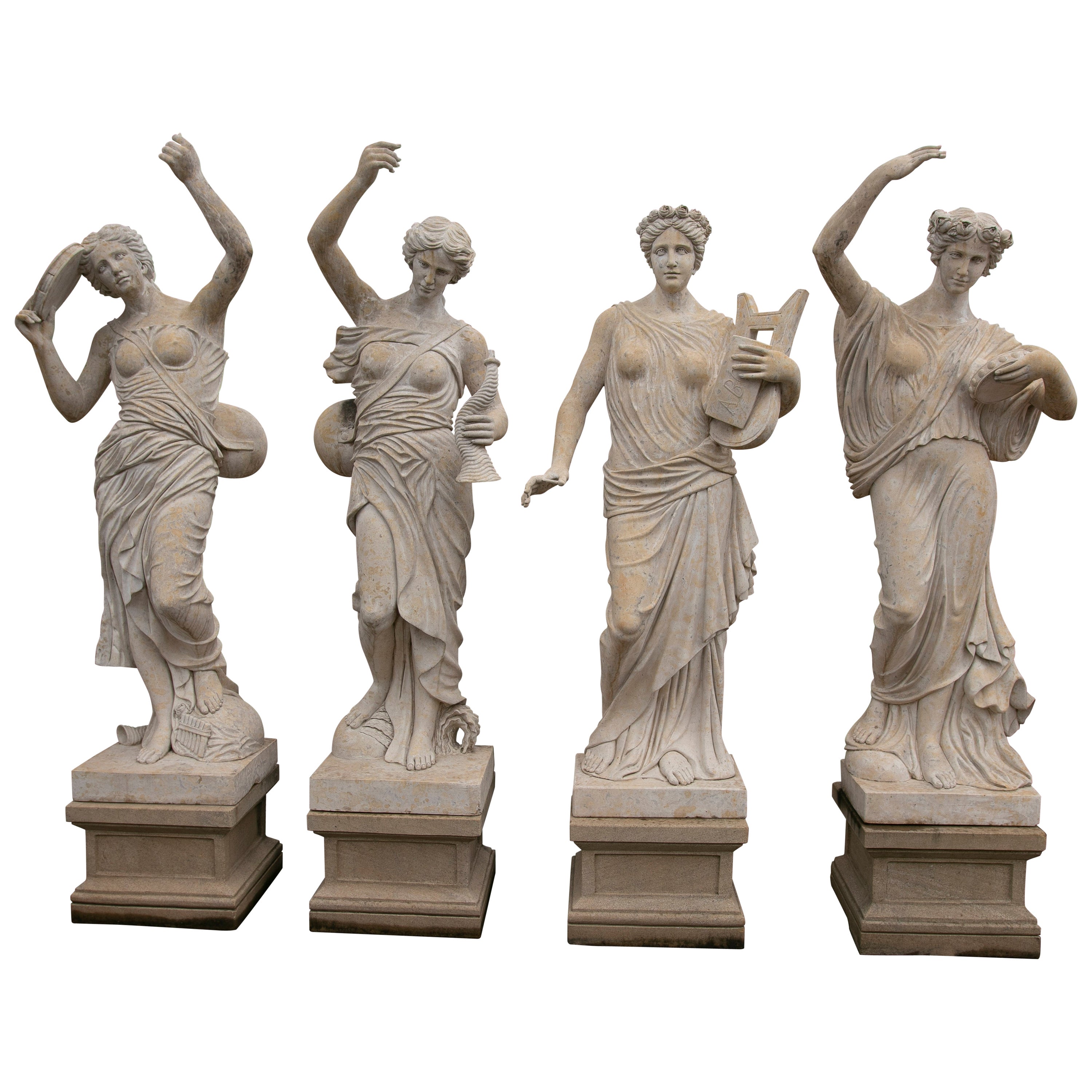 Sandstone Sculpture of a Merman by Just Andersen at 1stDibs