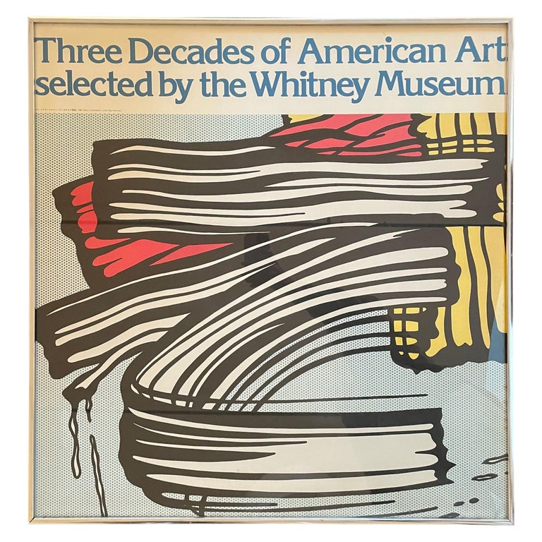 Whitney Museum Poster Featuring Roy Lichtenstein For Sale at 1stDibs