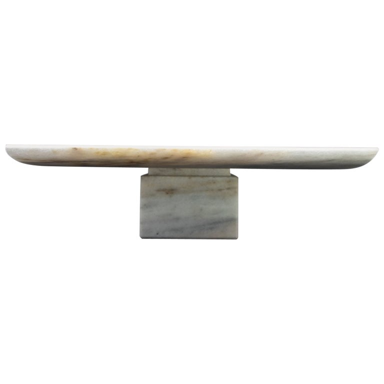 21st Century, Minimalist, European Serve Ware, White Greek Marble For ...