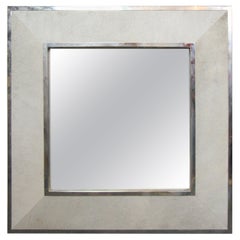 Midcentury Zebra Hide Mirror For Sale at 1stDibs