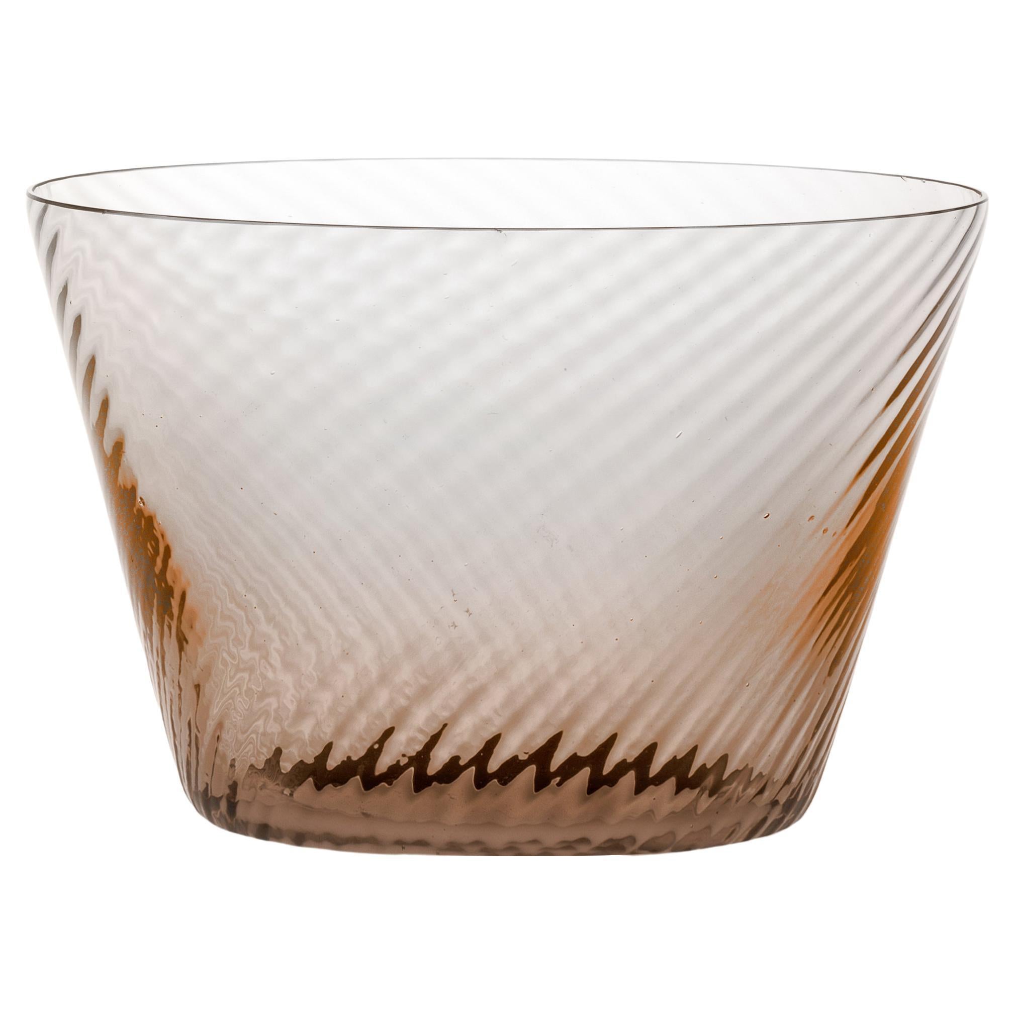 Coppa, Bowl Handcrafted Muranese Glass, Lead Twisted MUN by VG For Sale ...