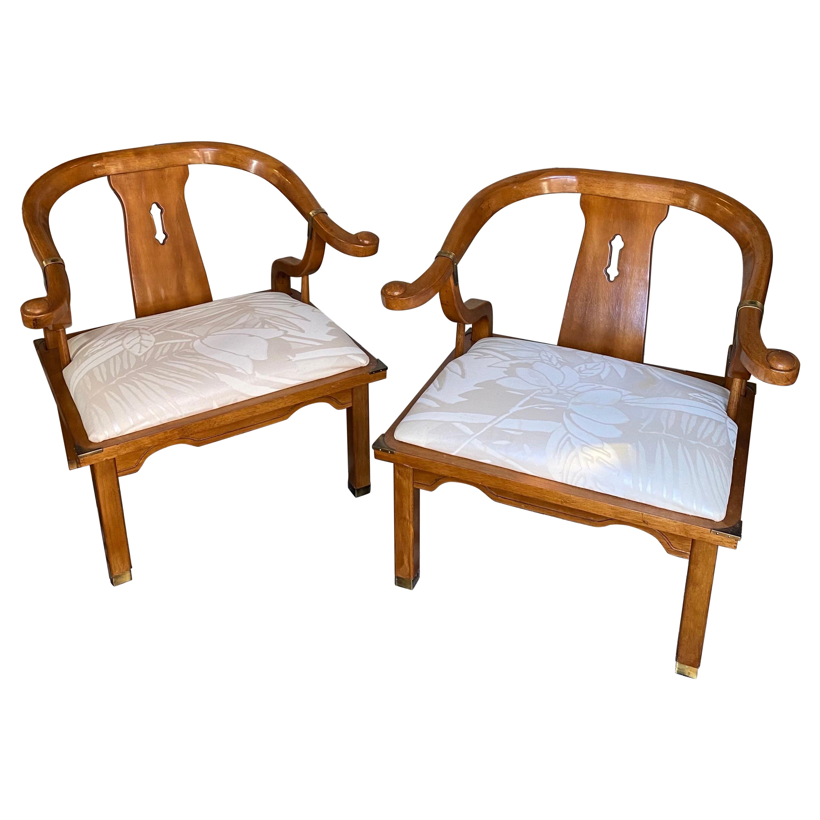 Pair of Hollywood Regency Style Dorothy Draper Style Lounge Chairs at ...