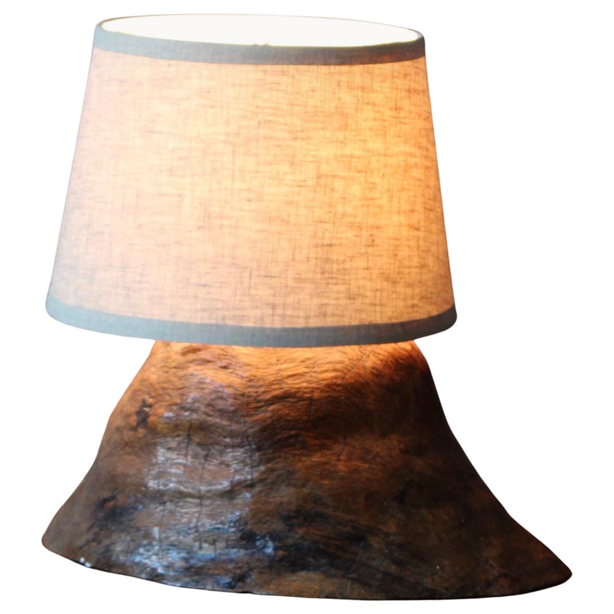 American Craft, Freeform Table Lamp, Burl, Fabric, America, 1950s For ...