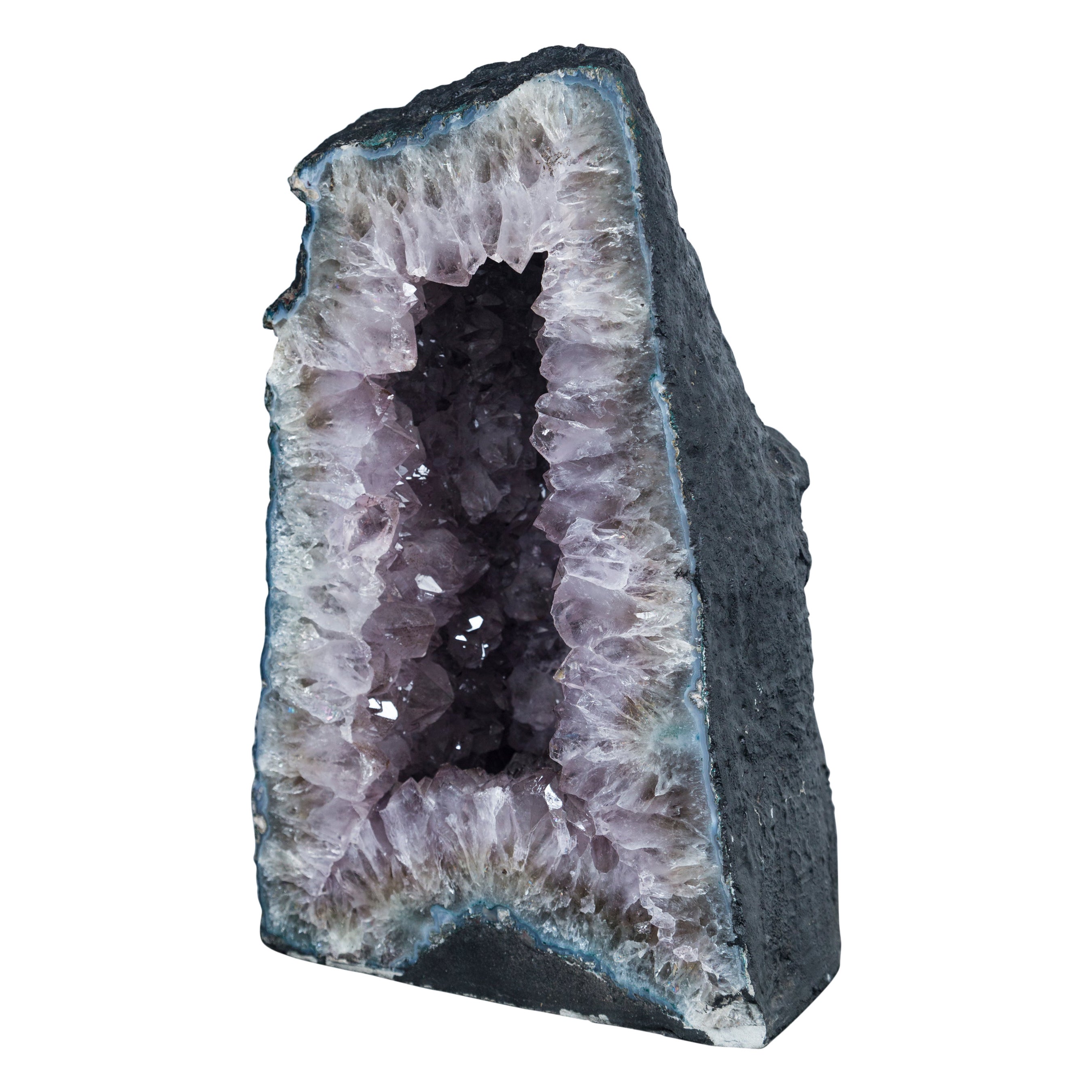 Amazing Geode with Stalactites and Stalagmites with Amethyst and Grey ...