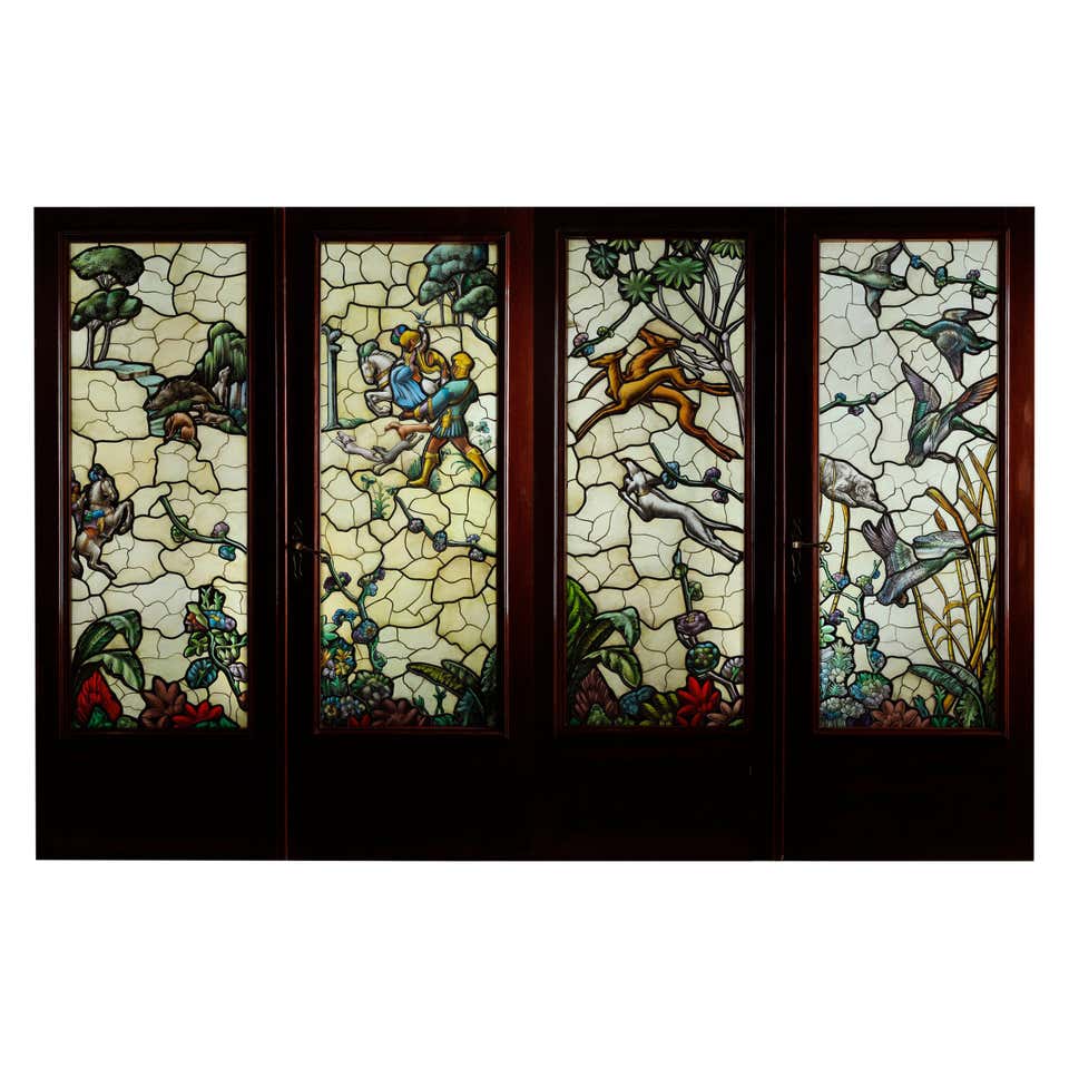 Reclaimed Stained Glass Doors For Sale At 1stdibs