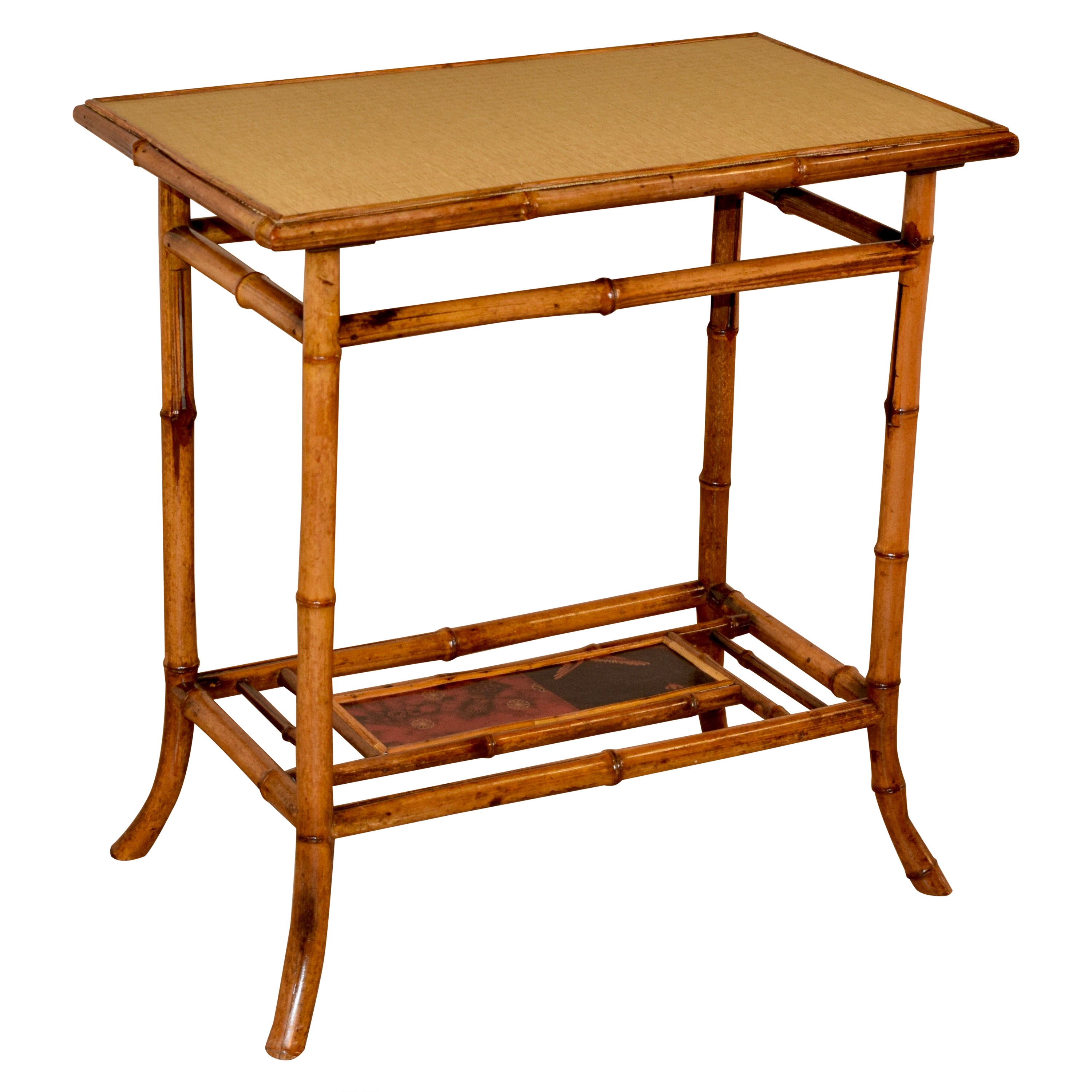 19th Century English Bamboo Octagonal Table with Extending Side Panels ...