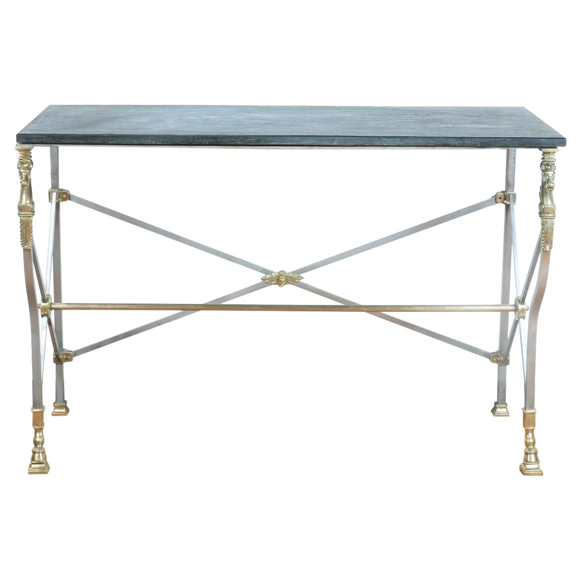 Italian Hollywood Regency Gold Gilt Wheat Sheaf Side Console Table at ...