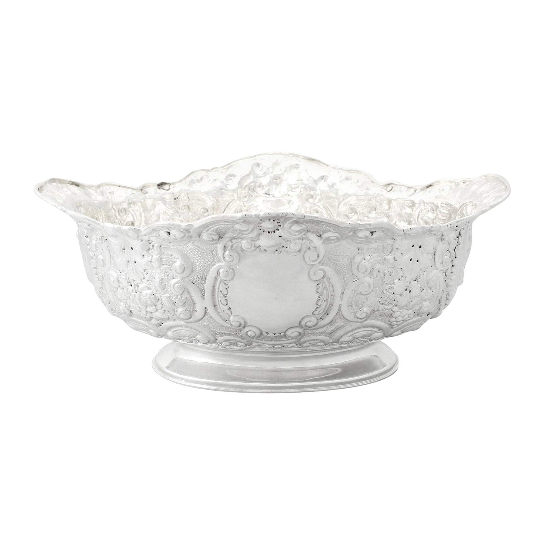 Antique Victorian Sterling Silver Monteith Bowl at 1stDibs