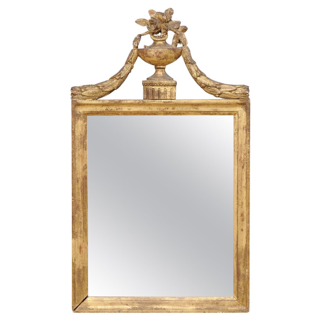French Neoclassical Mirror, with its Original Gilt and Finish, Early ...