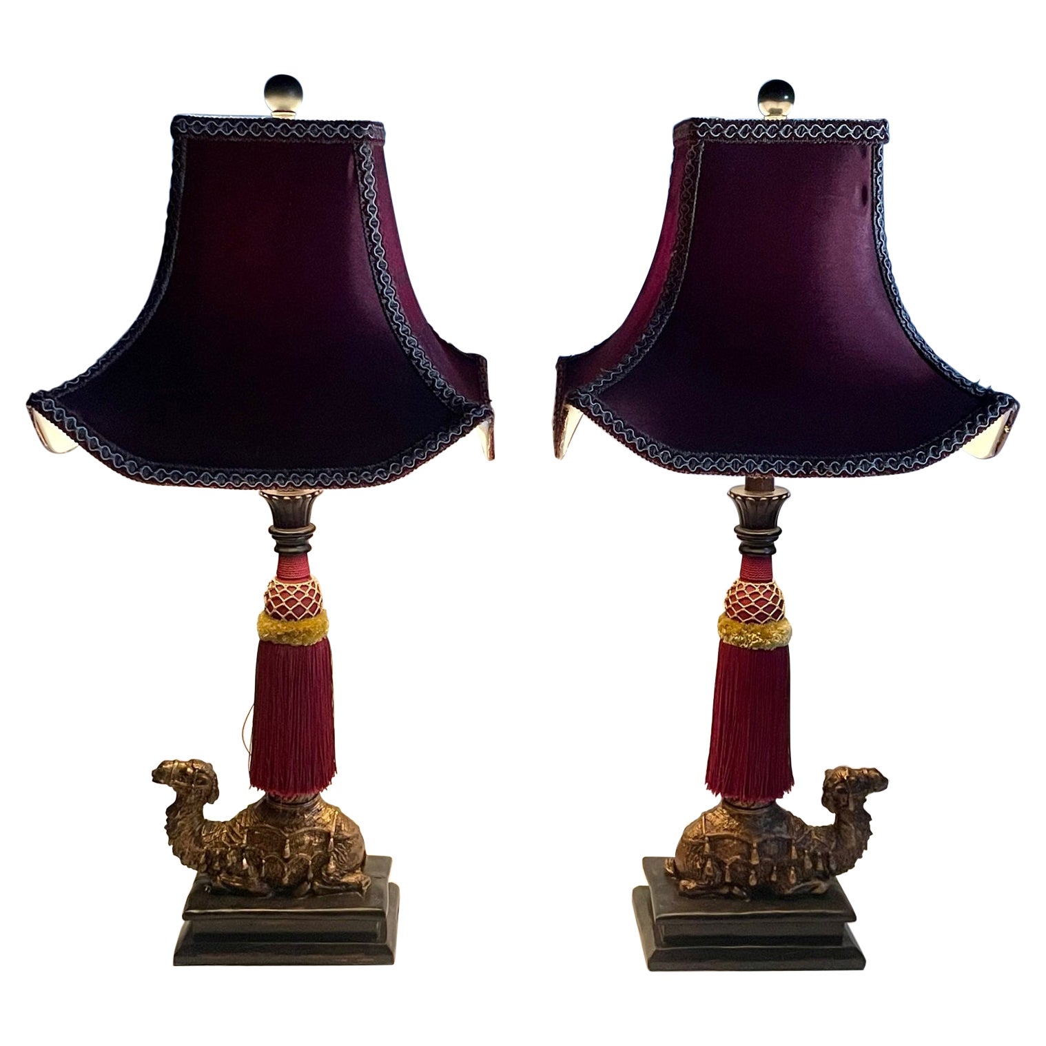 Dramatic Painted Tole Palm Tree Lamp at 1stDibs