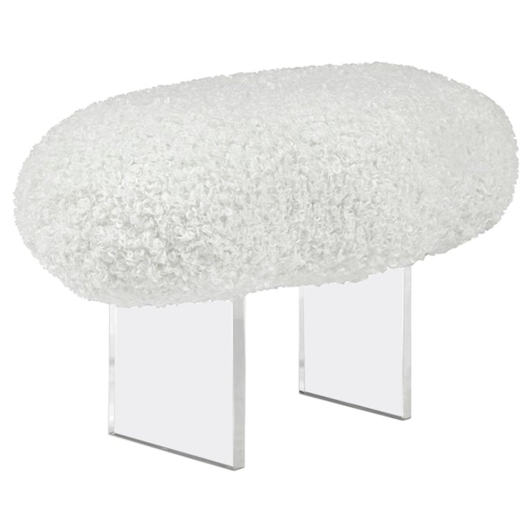 Modern Fur Cloud Stool by Circu Magical Furniture For Sale at 1stDibs