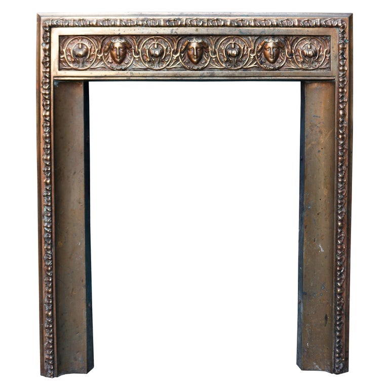 Georgian Cast Brass Fireplace Insert For Sale at 1stDibs