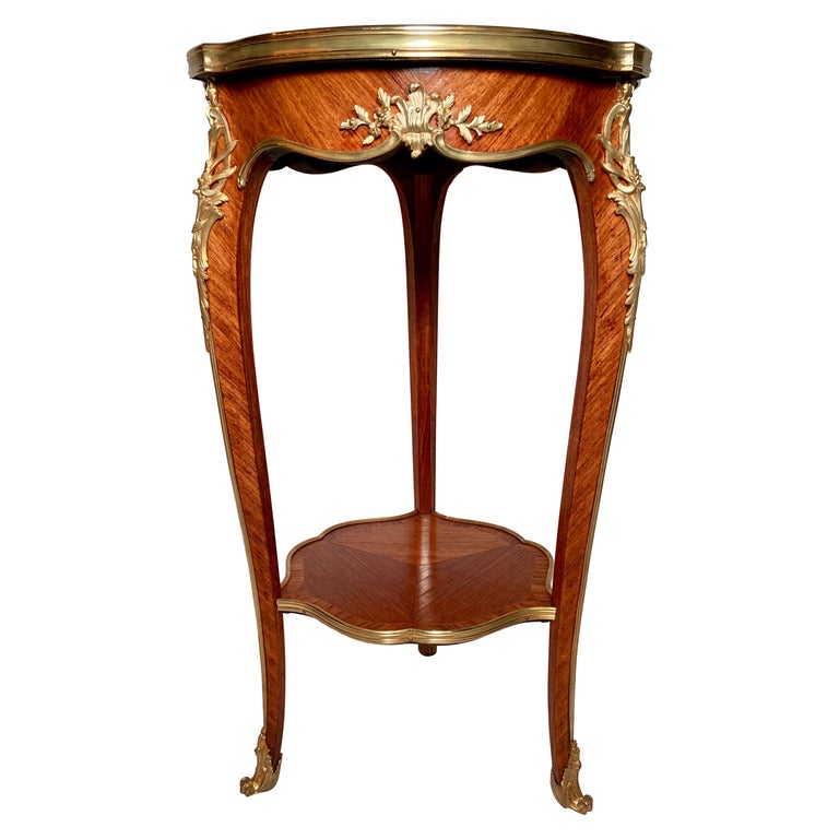 Antique French Bronze D'ore Mounted Breche Violette Marble-Top ...