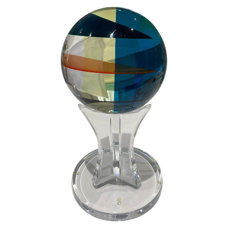 Shlomi Haziza Lucite Sphere Sculpture at 1stDibs