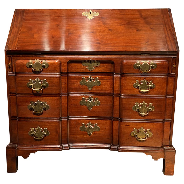 Massachusetts Chippendale Mahogany Block Front Desk circa 1780 at ...