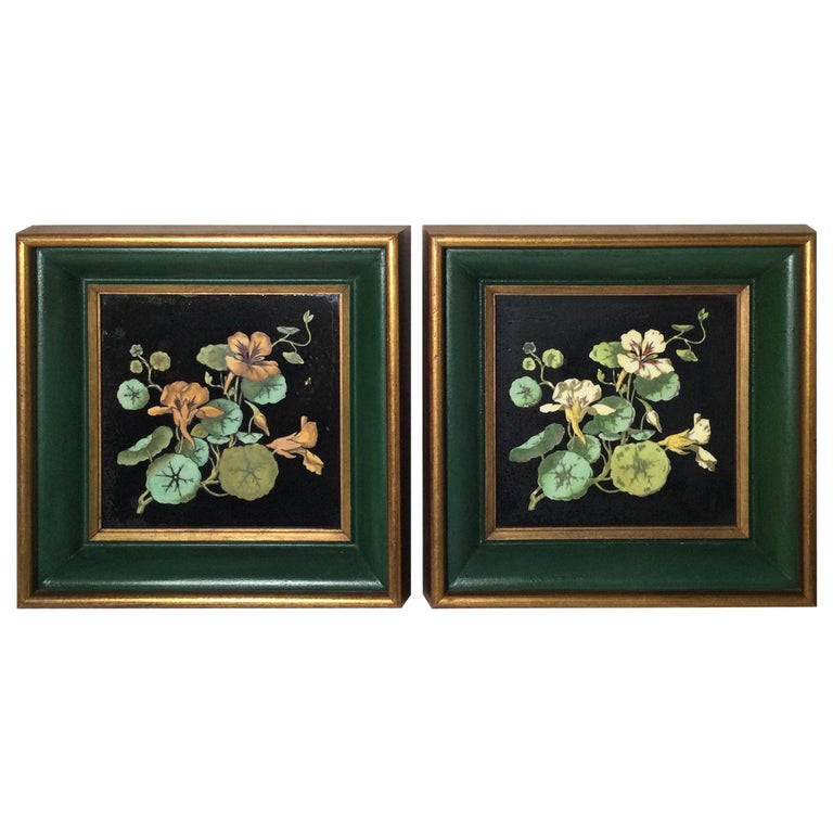 Pair of 19th Century Hand Painted Minton Tiles in Custom Frames For ...