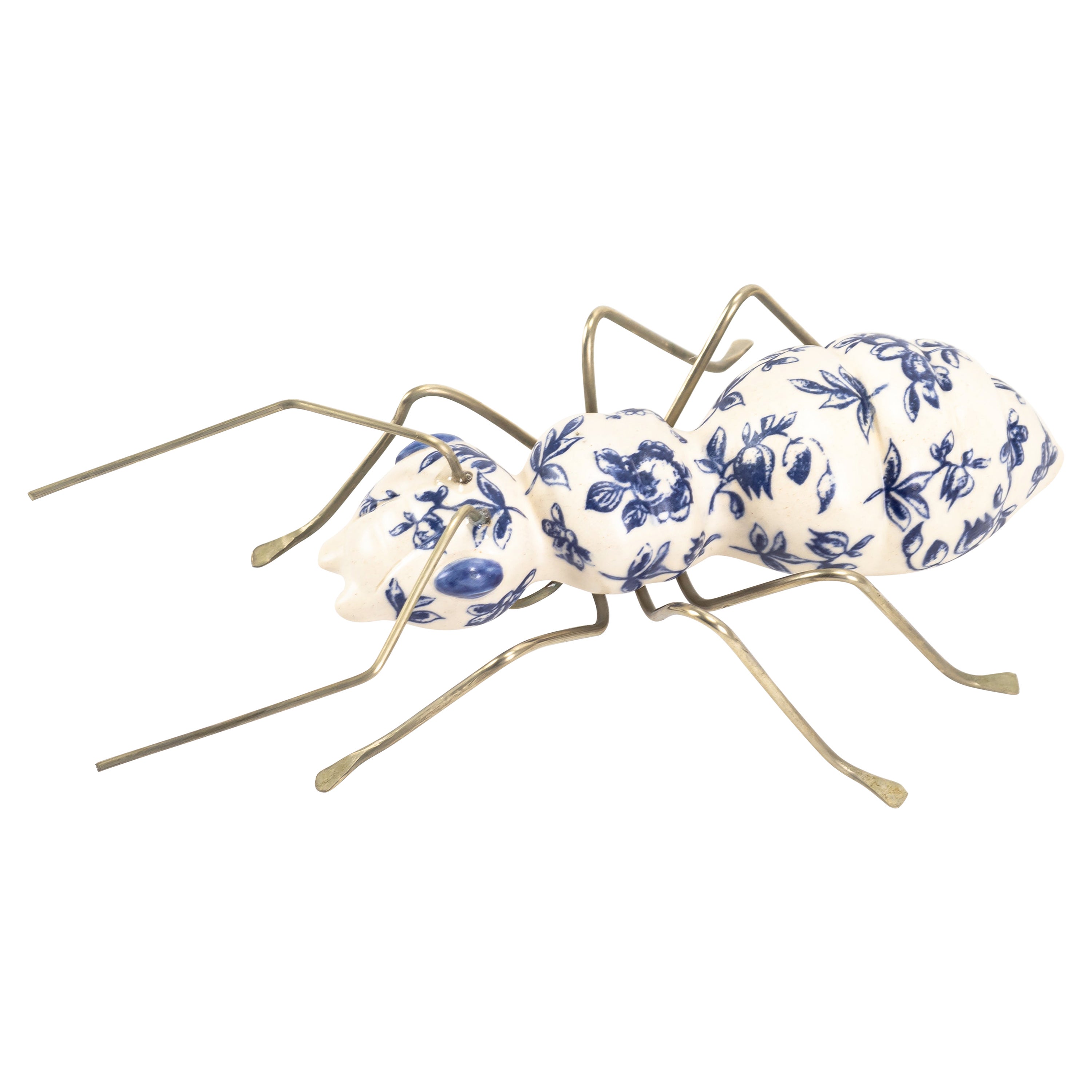 Ceramic Ant and White Metal by Estudio Guerrero at 1stDibs
