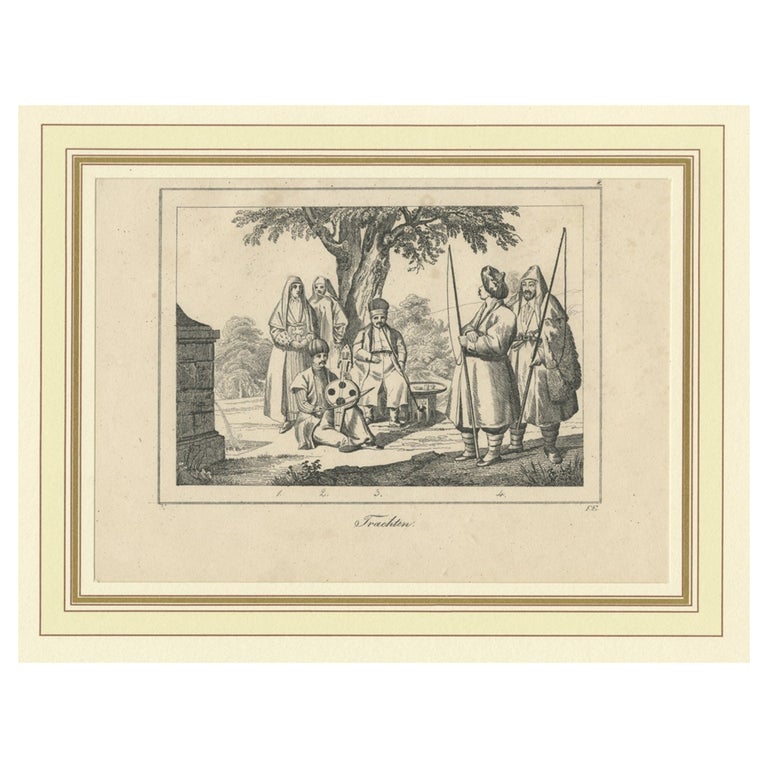 Original Antique Print of Crimean Costumes, Russia and Ukraine, ca.1880 ...