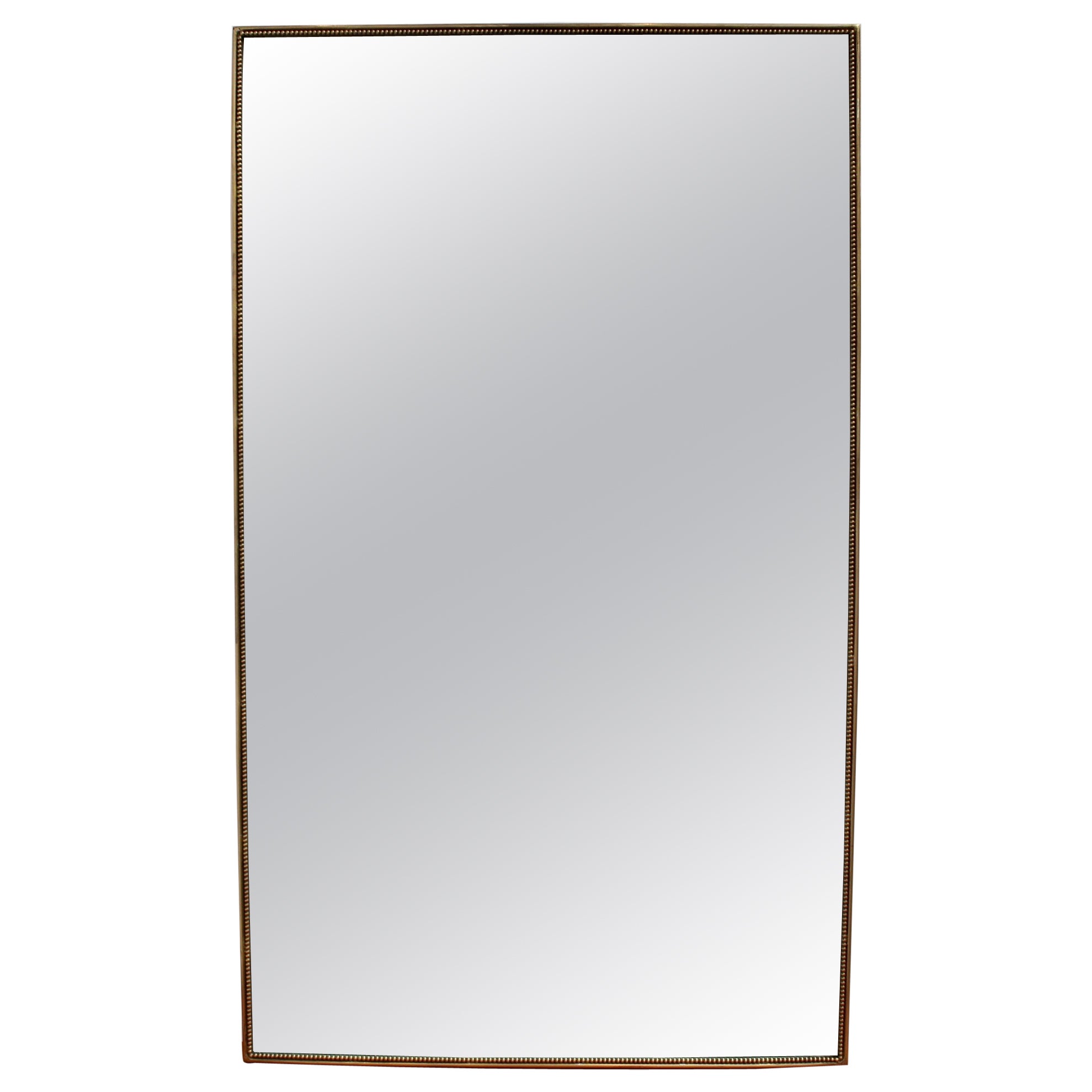 Rectangular Mid Century Italian Brass Framed Mirror at 1stDibs
