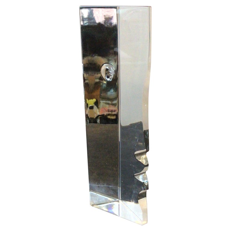 Robert Rigot Baccarat Crystal Face Sculpture at 1stDibs