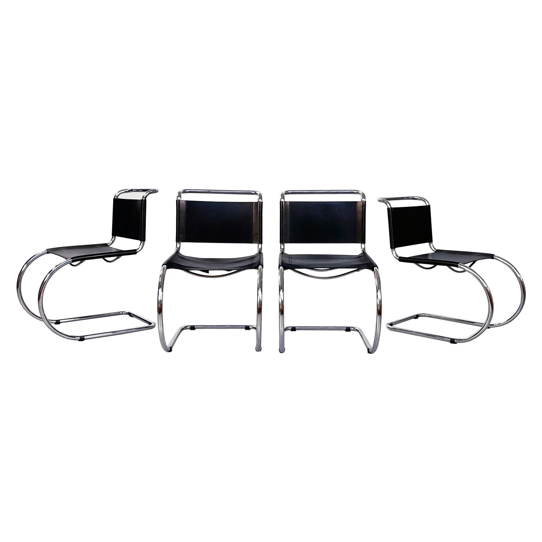 Vintage Tubular Steel Leather Chair, 1970s at 1stDibs