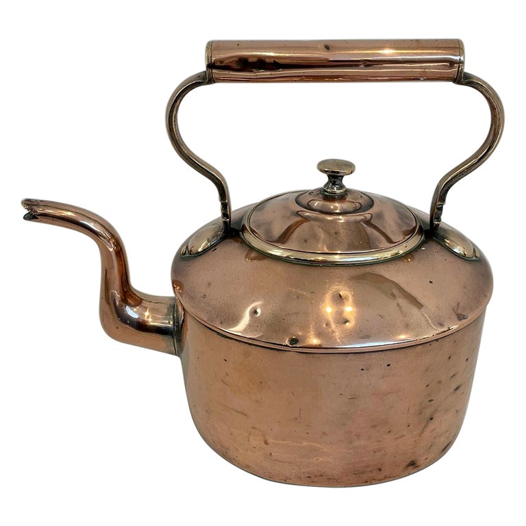 Antique George III Quality Oval Copper Kettle For Sale at 1stDibs