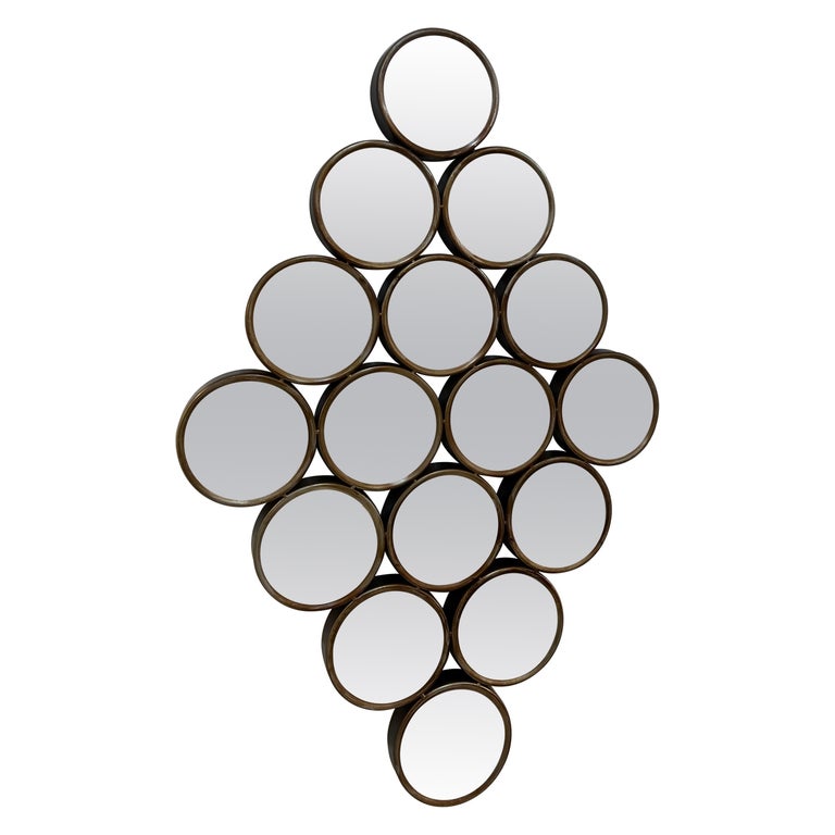 1970s Multi Circle Wall Mirror at 1stDibs
